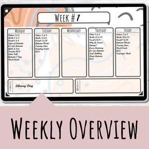 Hyperlinked Digital Undated Unit Study Planner - Weekly, Daily ...
