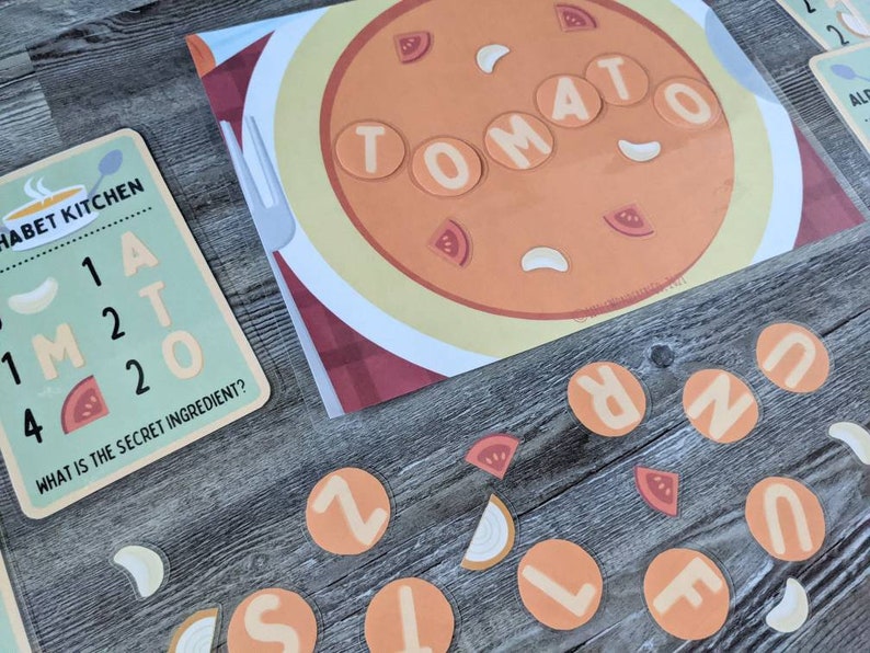 Alphabet Soup Game Activity Counting Spelling Food | Etsy
