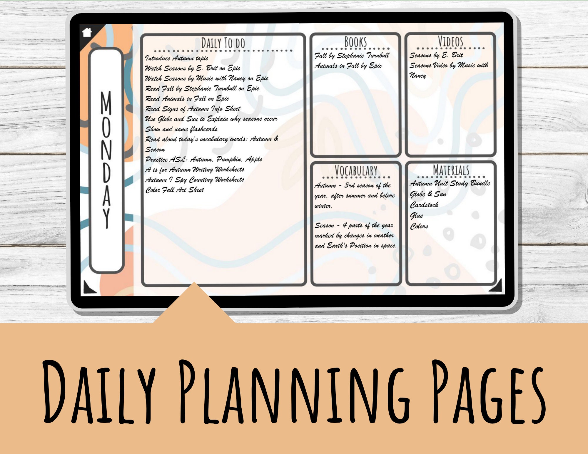 Hyperlinked Digital Undated Unit Study Planner - Weekly, Daily ...