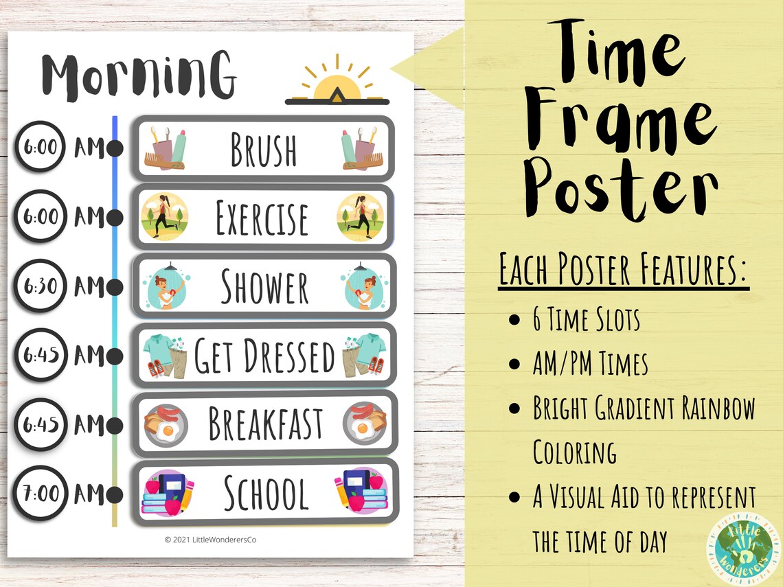 Customizable Visual Wall Schedule Routine Homeschool - Etsy