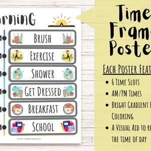 Customizable Visual Wall Schedule - Routine, Homeschool, Autism, Speech ...
