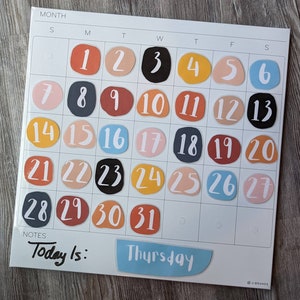 Desert Classroom Wall Calendar Card Set Warm Colors, Printable Calendar ...