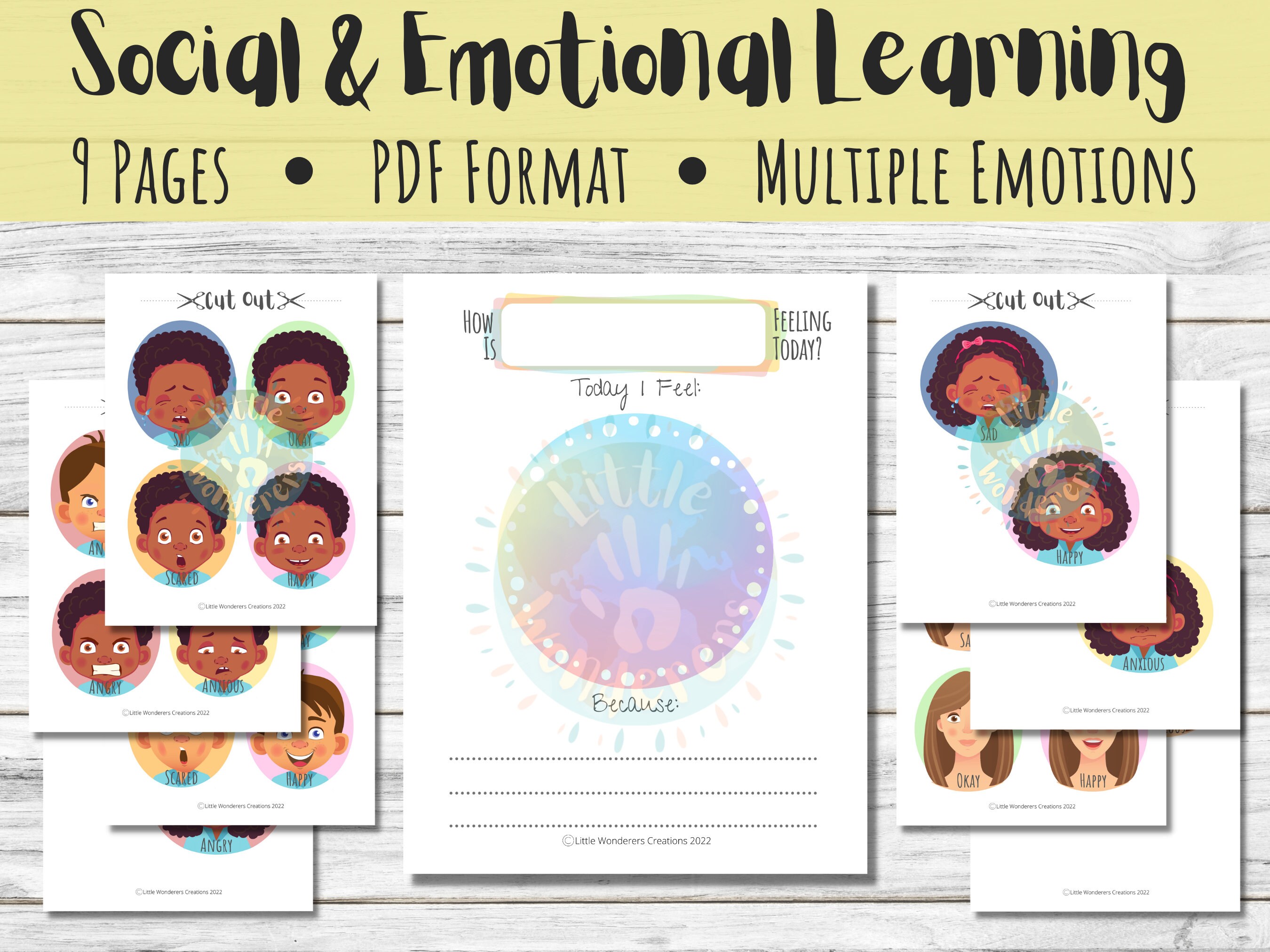 Personalizable Daily Emotions Poster With Interchangable Faces - Etsy