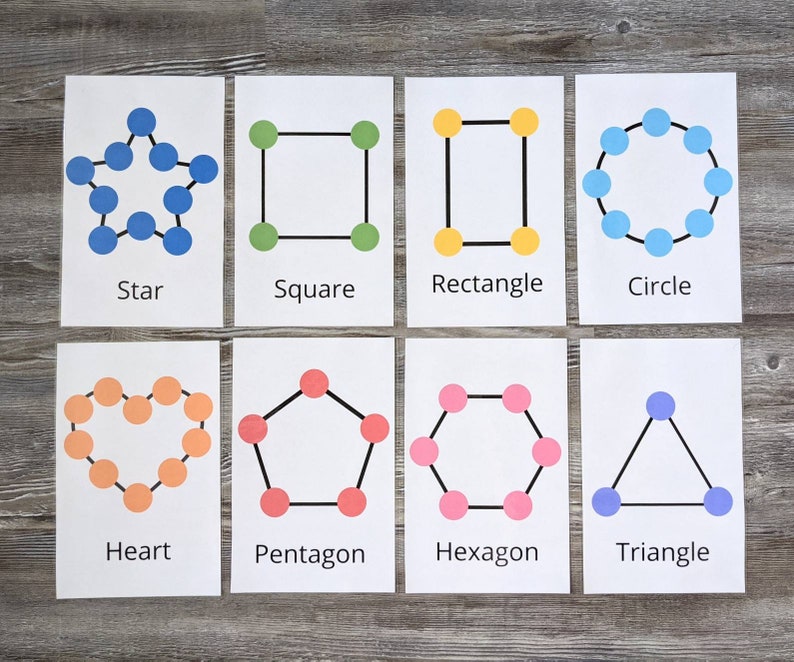 Shape Pom Pom Mats Printable Playdoh Preschool Shapes - Etsy Canada