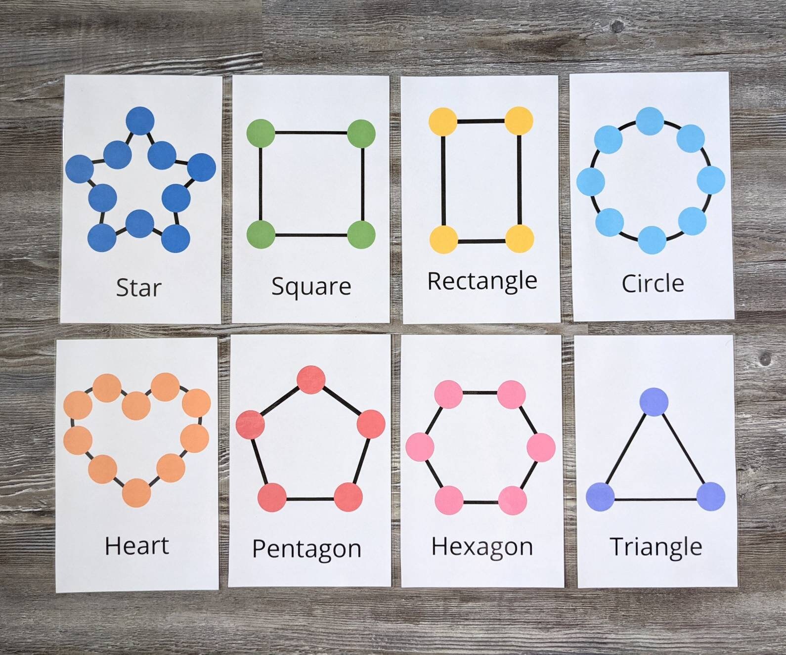 Shape Pom Pom Mats Printable Playdoh Preschool Shapes - Etsy