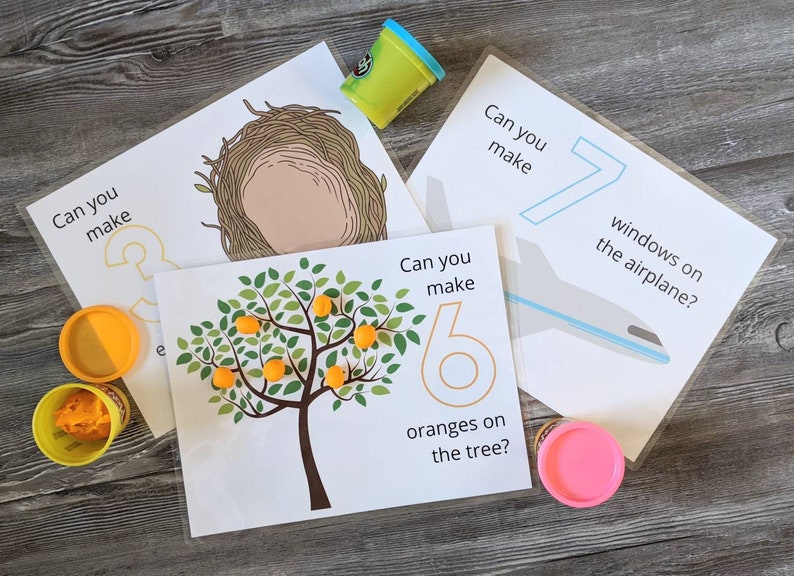 Number Playdoh Mats Homeschool Printable Classroom Learn - Etsy