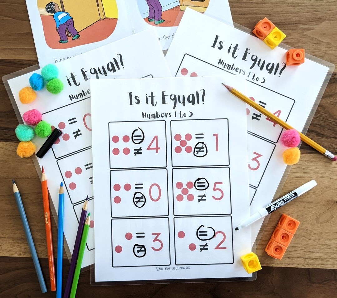 Is It Equal? Number Value Worksheets - Early Math, First Grade ...