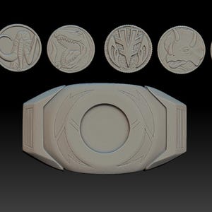 Mighty Morphin Power Rangers Buckle 3d File - Etsy