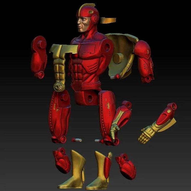 Turbo Man Action Figure 3D Model - Etsy