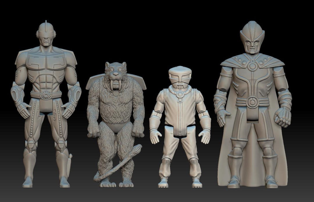 Turbo Man Action Figure Full Team 3D Model - Etsy