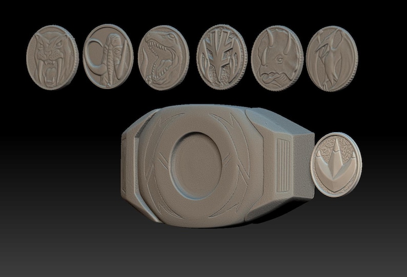 Mighty Morphin Power Rangers Buckle 3d File - Etsy