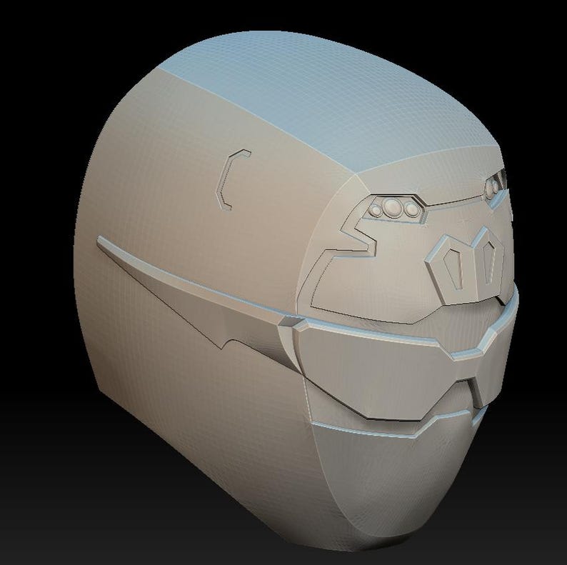 Power Rangers Beast Morphers Blue Helmet 3d File - Etsy