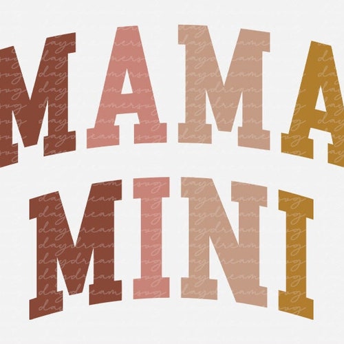 Mama and Mini SVG Mama and Mini Shirt Designs Mama Color - Etsy