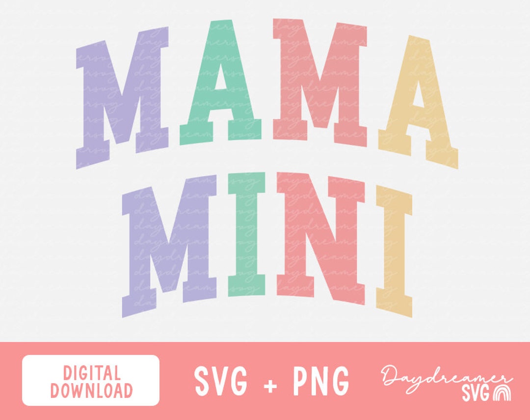 Mama and Mini SVG, Mama Color Block SVG, Mom Svg, Mother's Day Svg ...