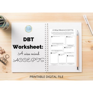 ACCEPTS Skill | Distress Tolerance | DBT Worksheet | Mental Health ...