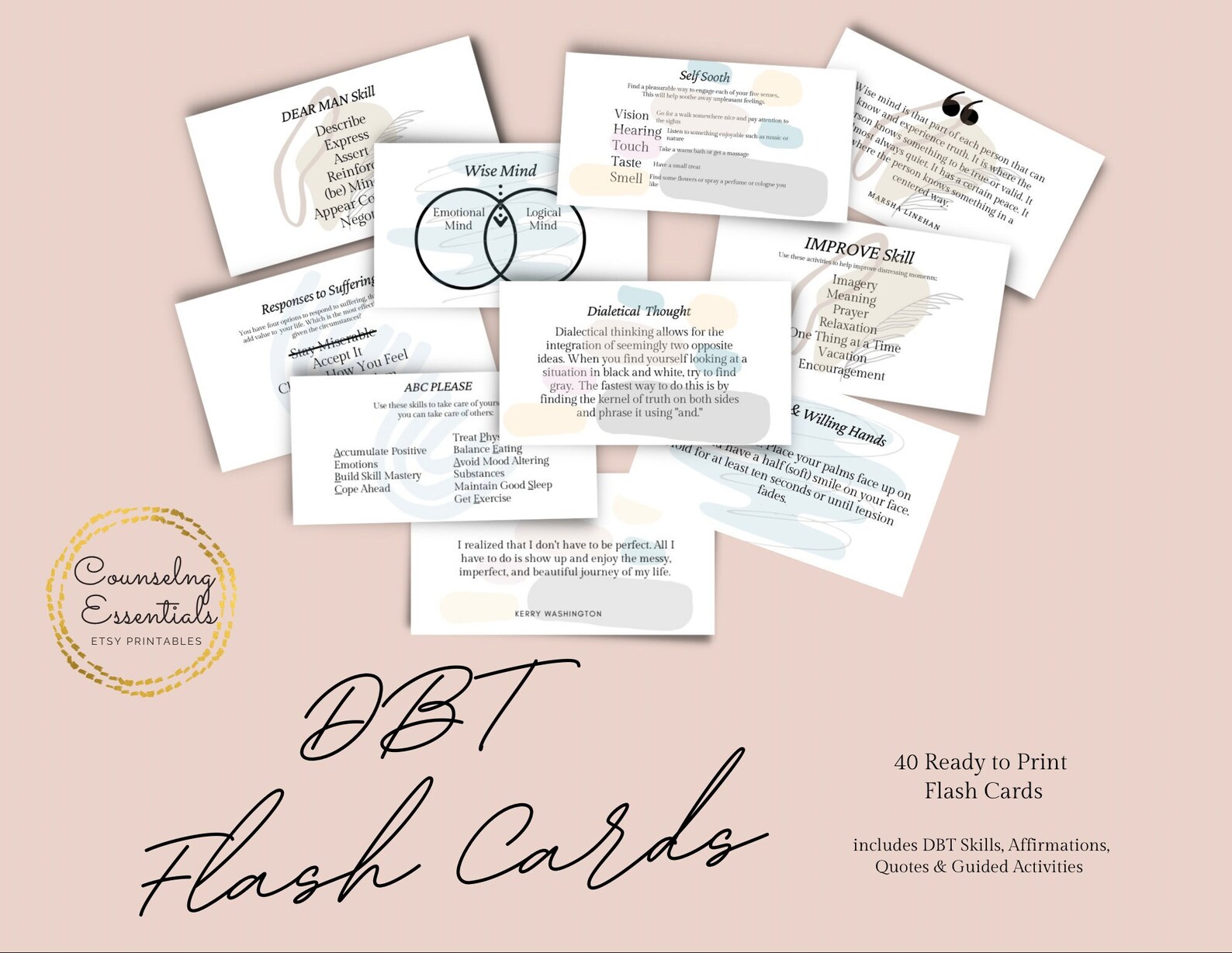 DBT Flashcards | Emotional Regulation | Distress Tolerance | DBT ...