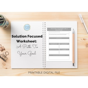 Solution Focused Worksheet: A Path to Your Goal - Etsy