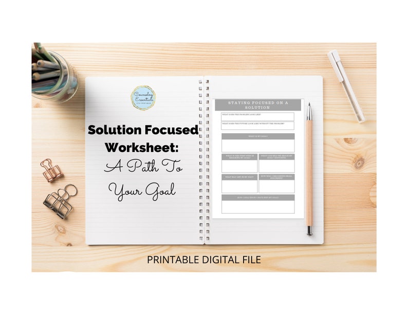 Solution Focused Worksheet: A Path to Your Goal - Etsy