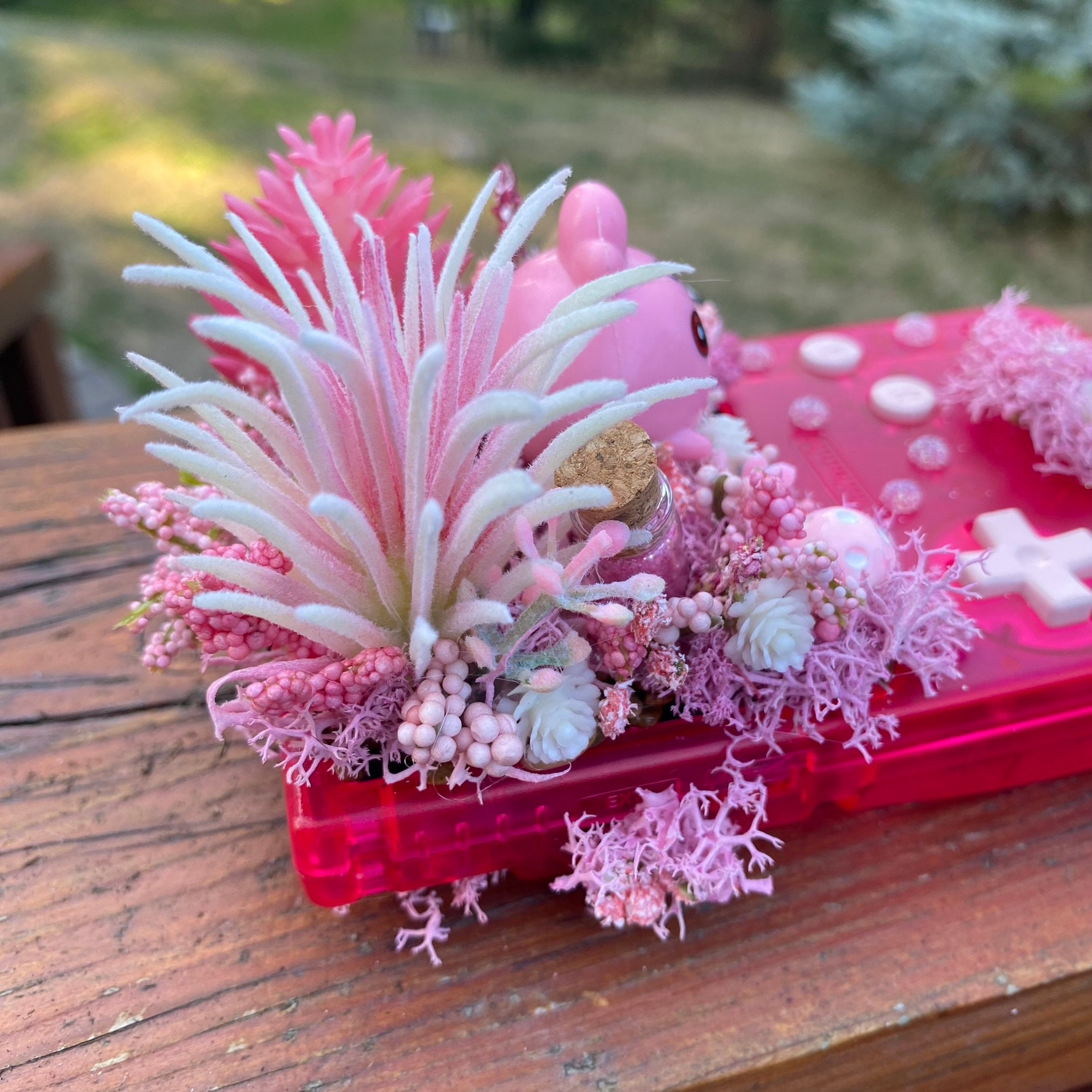 Pink Floral Video Game Terrarium: Succulent Diorama - Etsy