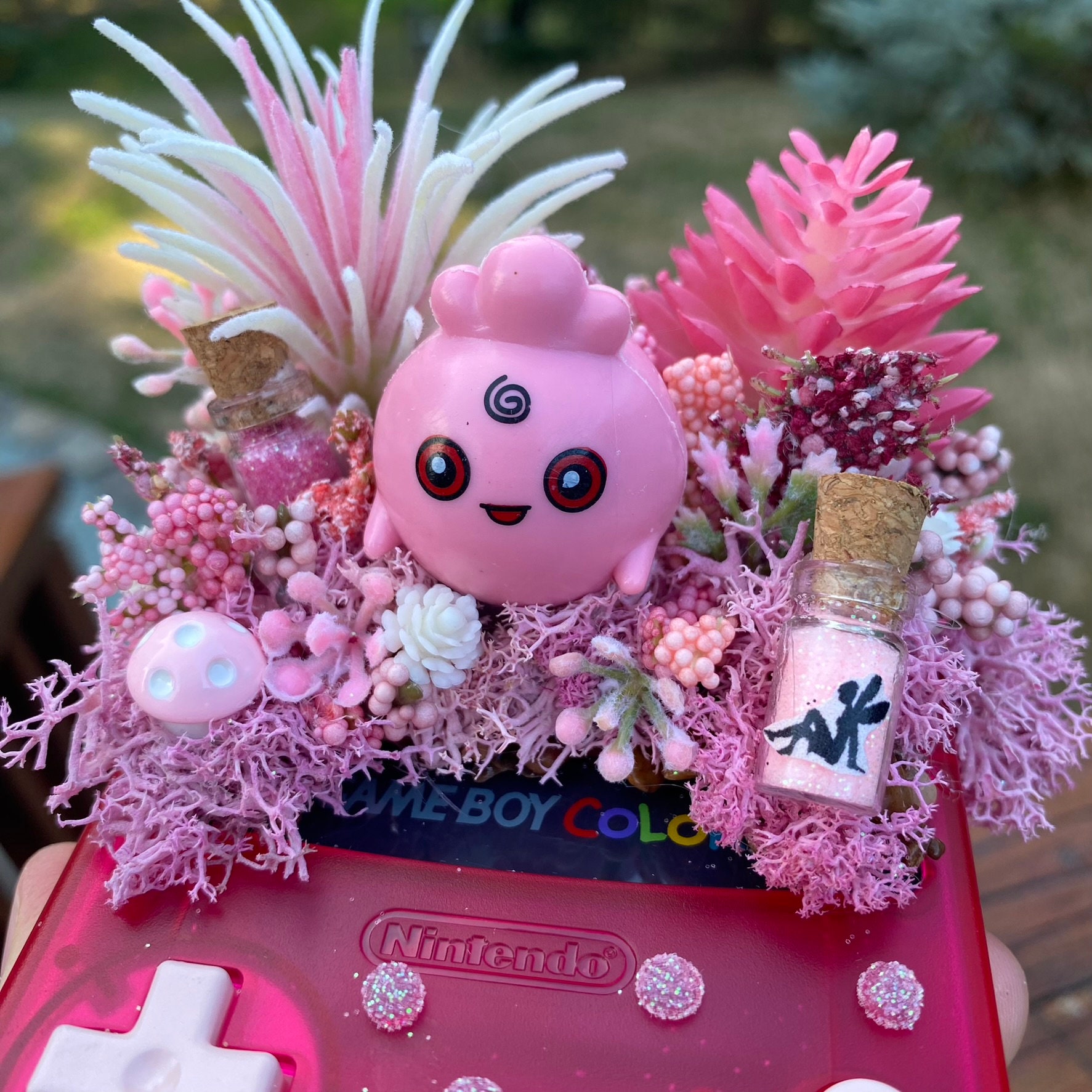 Pink Floral Video Game Terrarium: Succulent Diorama - Etsy