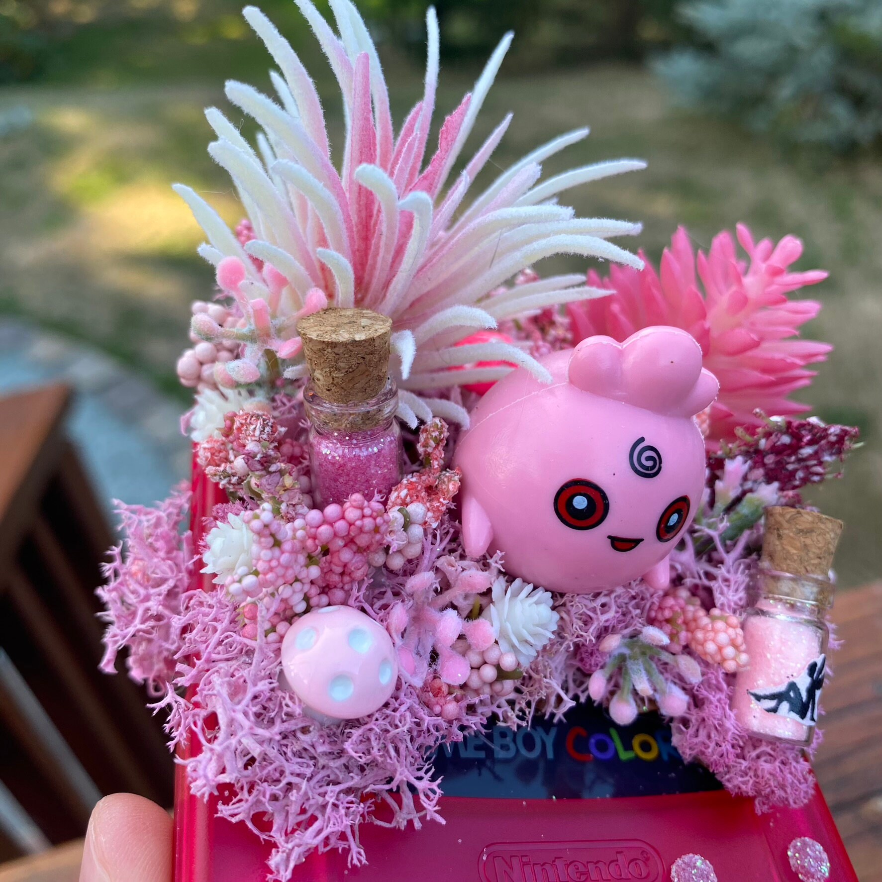 Pink Floral Video Game Terrarium: Succulent Diorama - Etsy