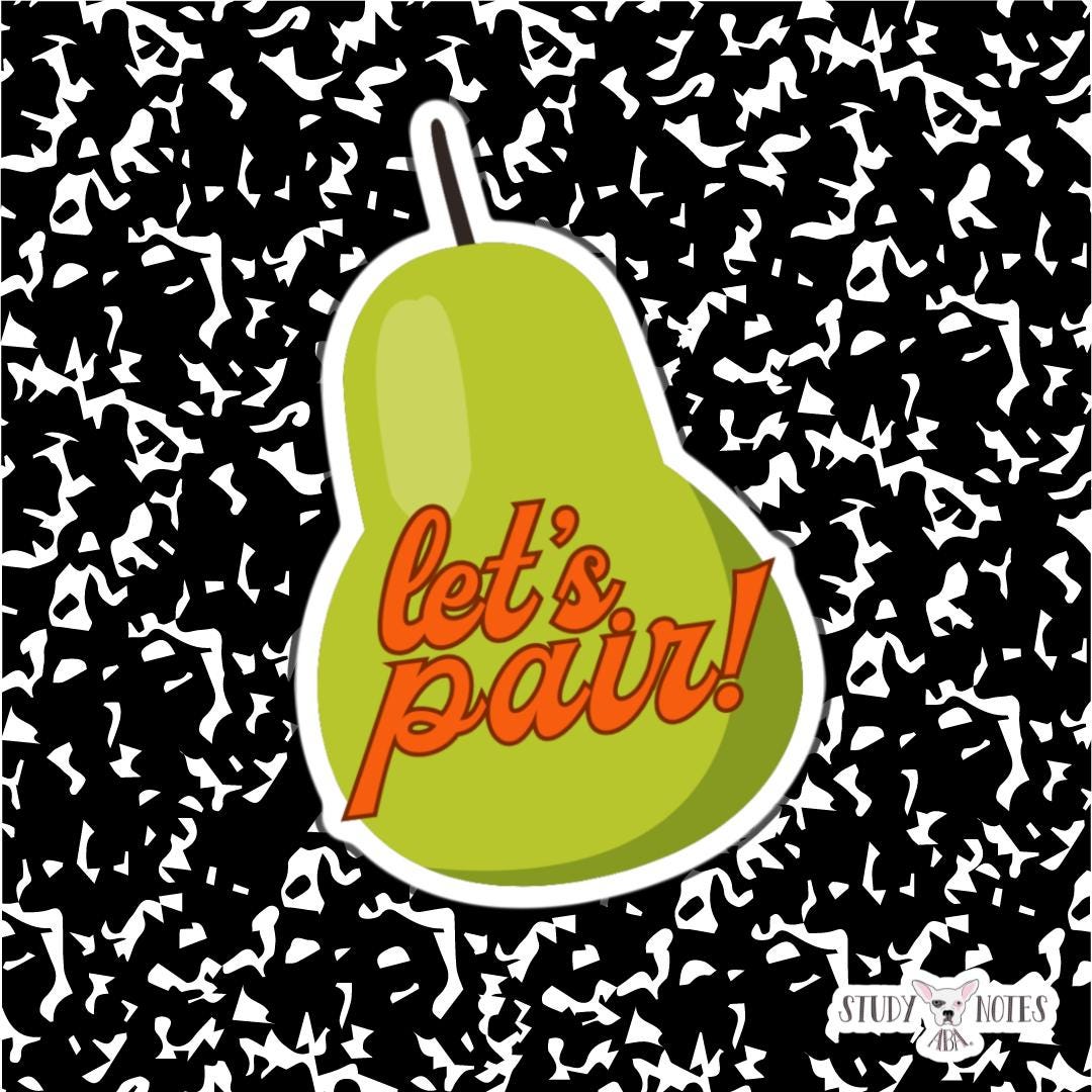 Let's Pair Sticker | BCBA Therapist Sticker | ABA Therapy Sticker ...