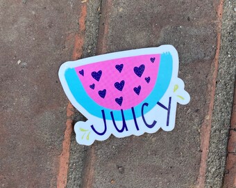 Watermelon Vinyl Sticker Modern Laptop Sticker Cute Water - Etsy