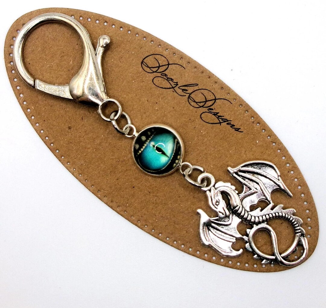 Medieval Mythical Dragon Purse Charm - Bag Jewelry - Purse Dangle ...