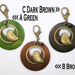 Cute Rustic Bird Purse Charm - Metal and Wood - Bag Jewelry - Purse ...