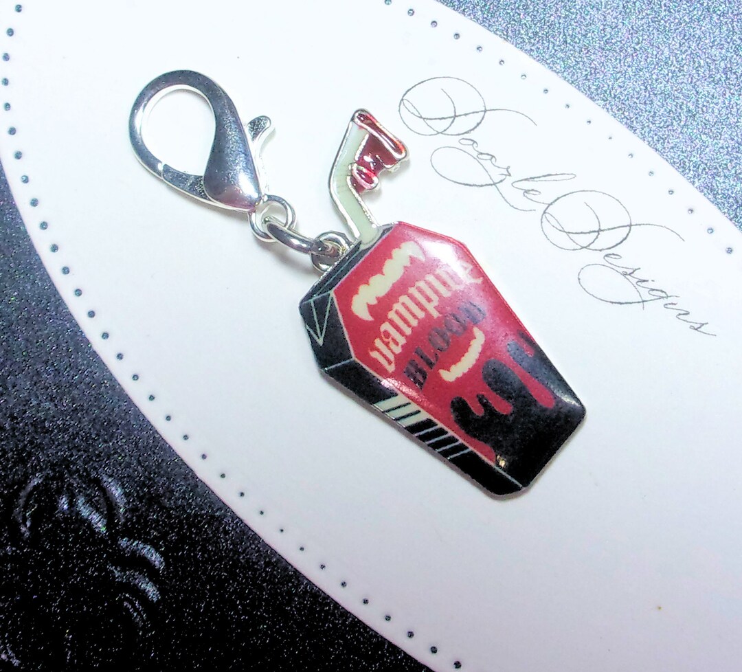 Vampire Blood Zipper Pull - Halloween Charm - Backpack Dangle - Juice ...