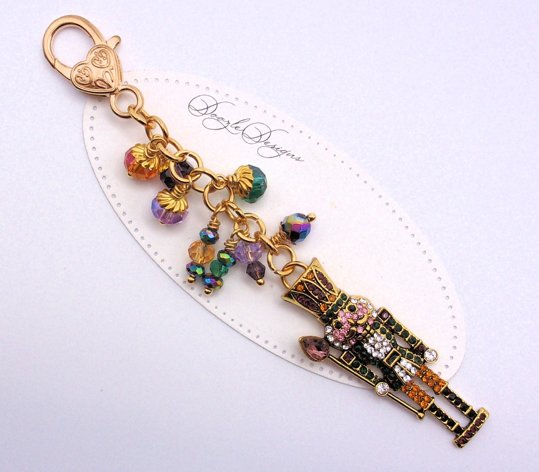 Christmas Nutcracker Purse Charm Crystal Handbag Jewelry - Etsy