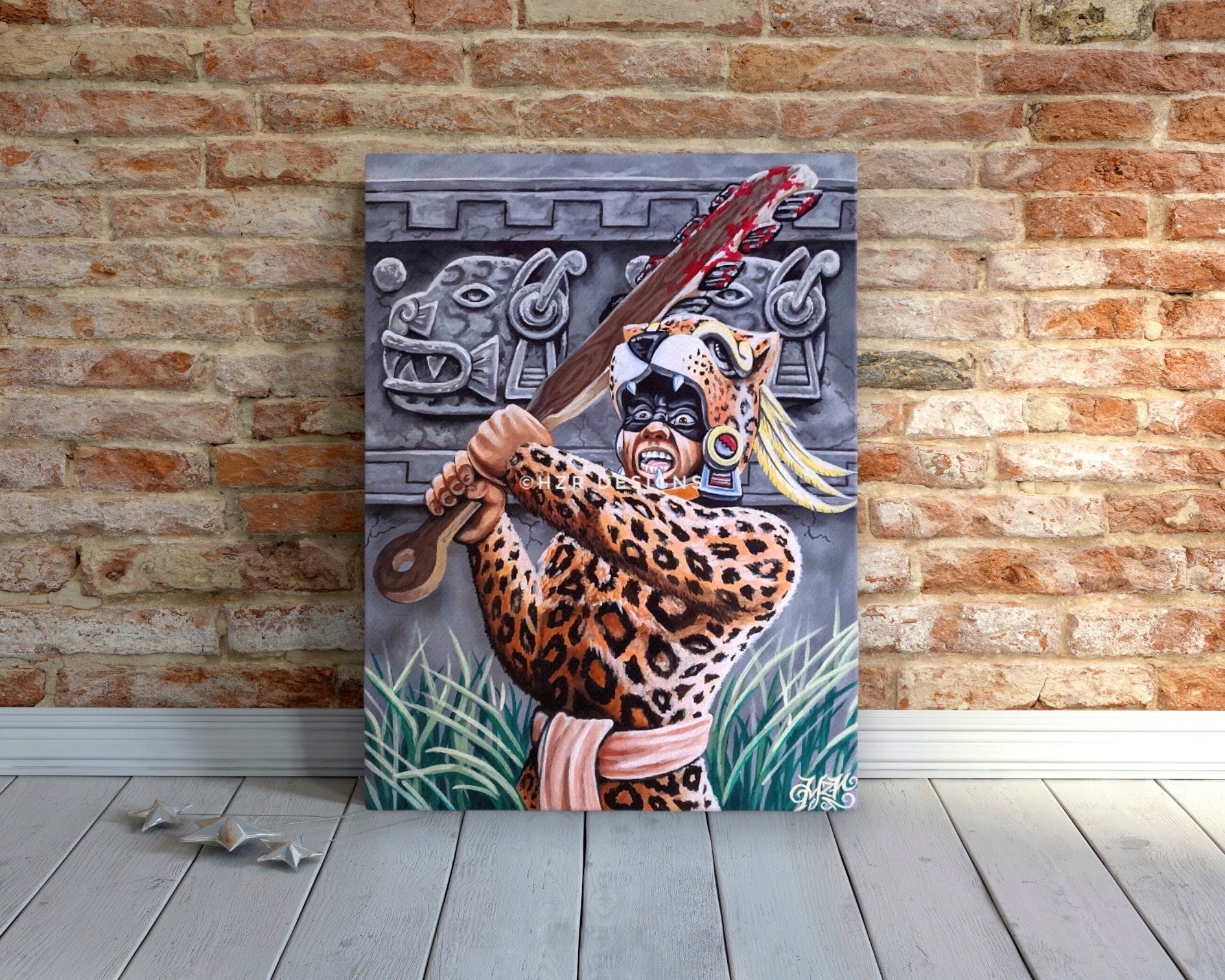 Aztec Warrior Graffiti