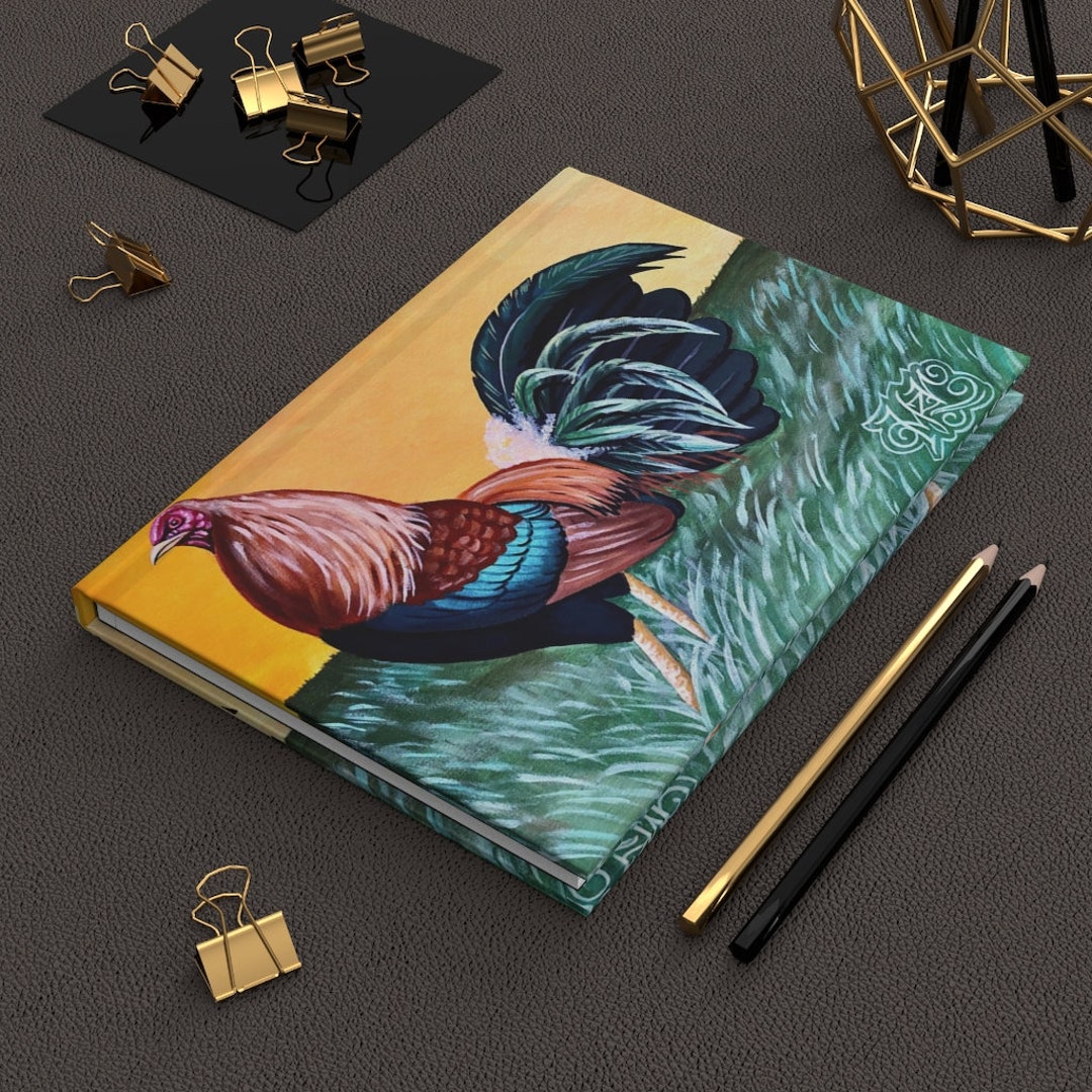 Lined Journal - Red Rooster, Farm Animal Journal Notebook, Book Journal ...