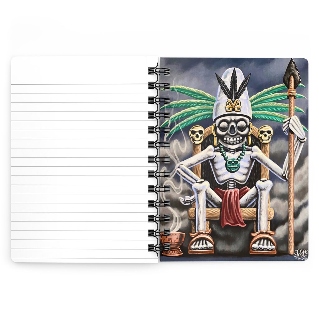 Spiral Notebook Mictlantecuhtli Aztec God Chicano Small | Etsy