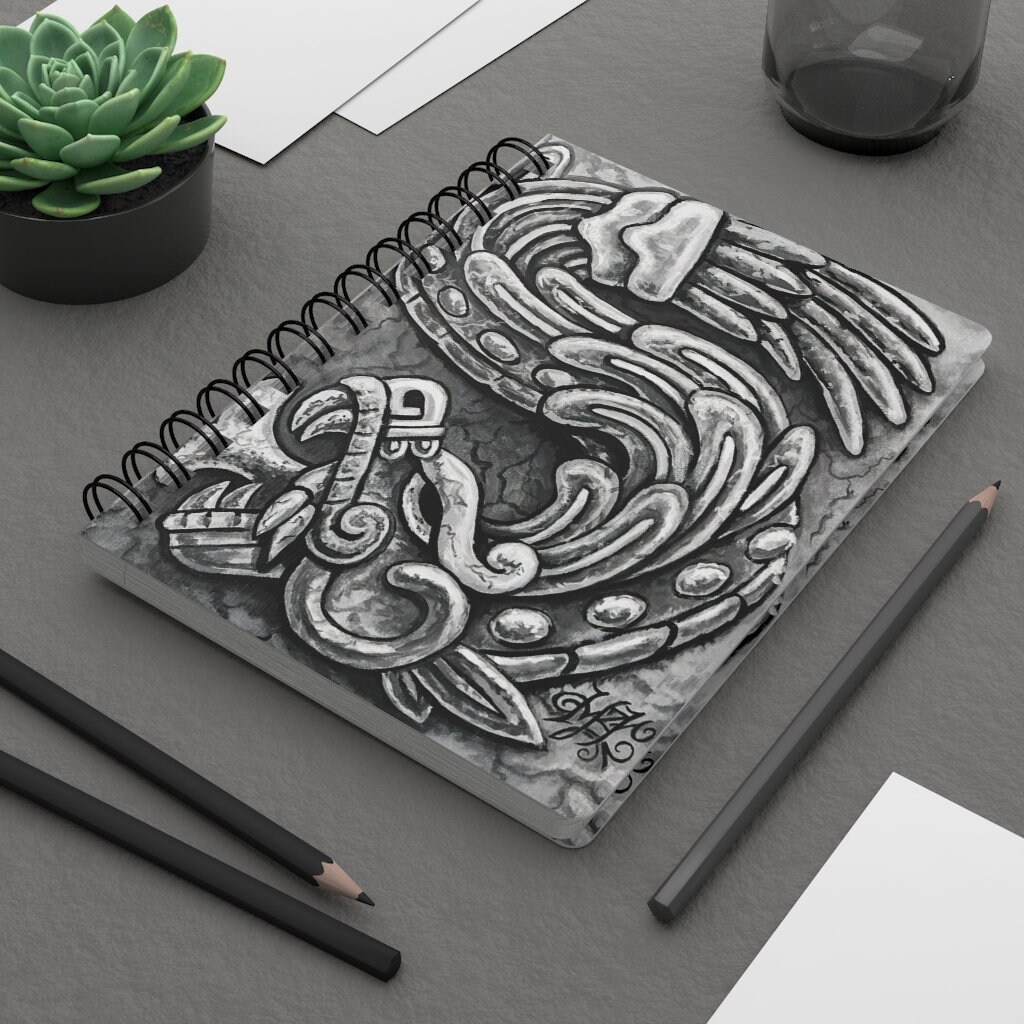 Spiral Notebook Quetzalcoatl Art Aztec Notebook Journal - Etsy