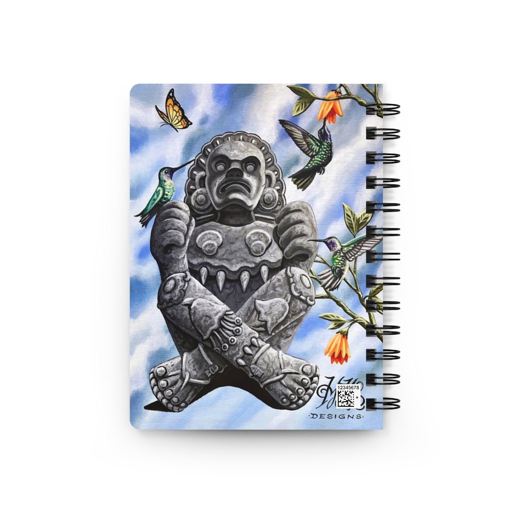Spiral Notebook Xochipilli Aztec Notebook Journal Diary - Etsy