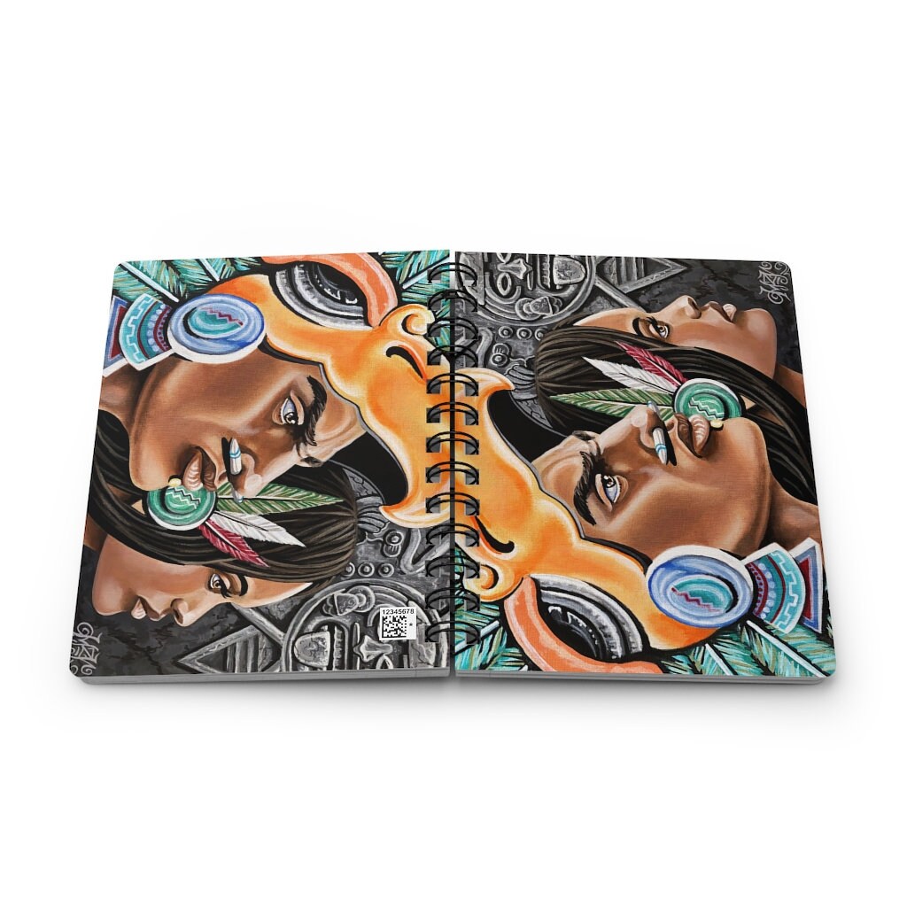 Spiral Notebook King and Queen Journal Aztec Notebook | Etsy