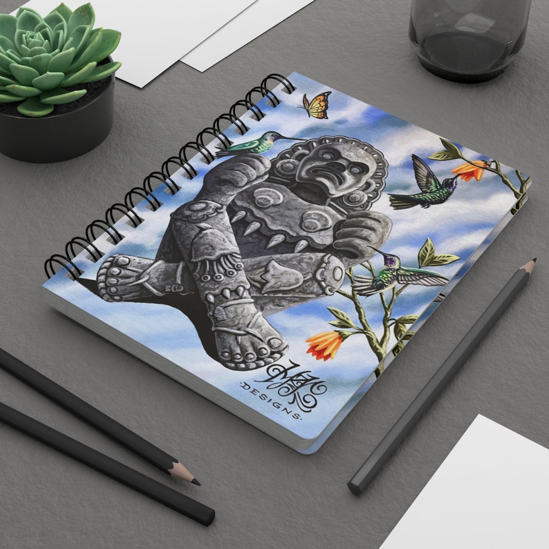 Spiral Notebook Xochipilli, Aztec Notebook Journal, Diary Notebook ...
