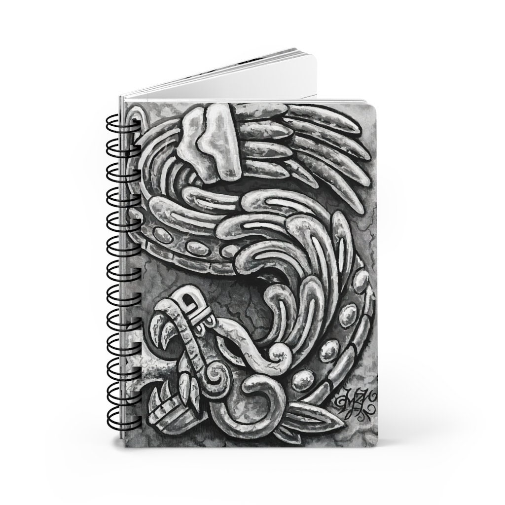 Spiral Notebook Quetzalcoatl Art Aztec Notebook Journal - Etsy