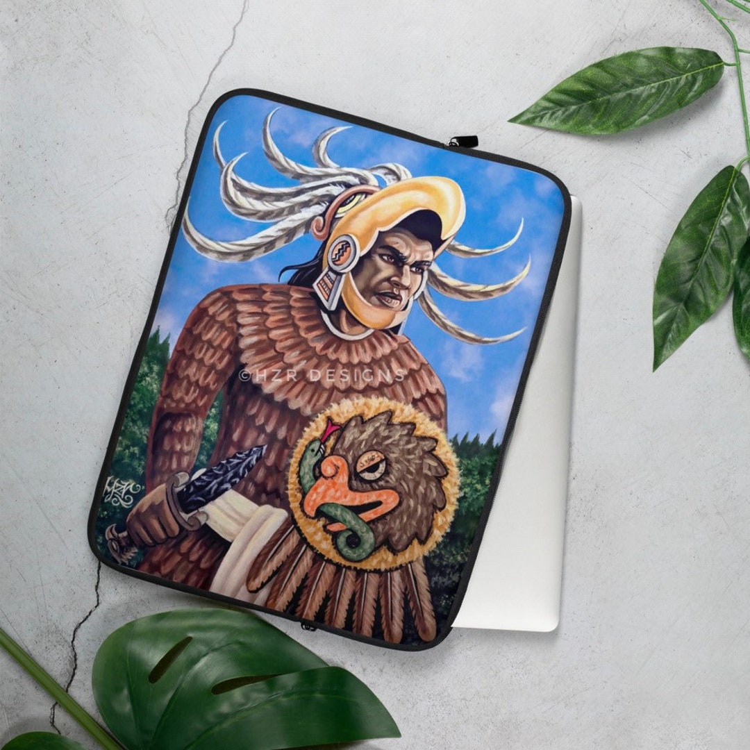 Aztec Eagle Warrior Laptop Sleeve – Mexica Indigenous Art Protective ...