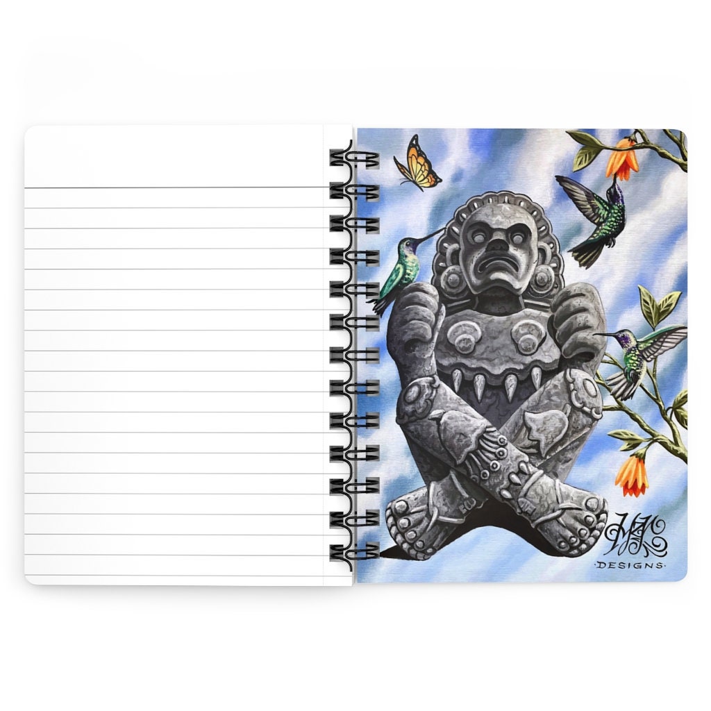 Spiral Notebook Xochipilli Aztec Notebook Journal Diary - Etsy