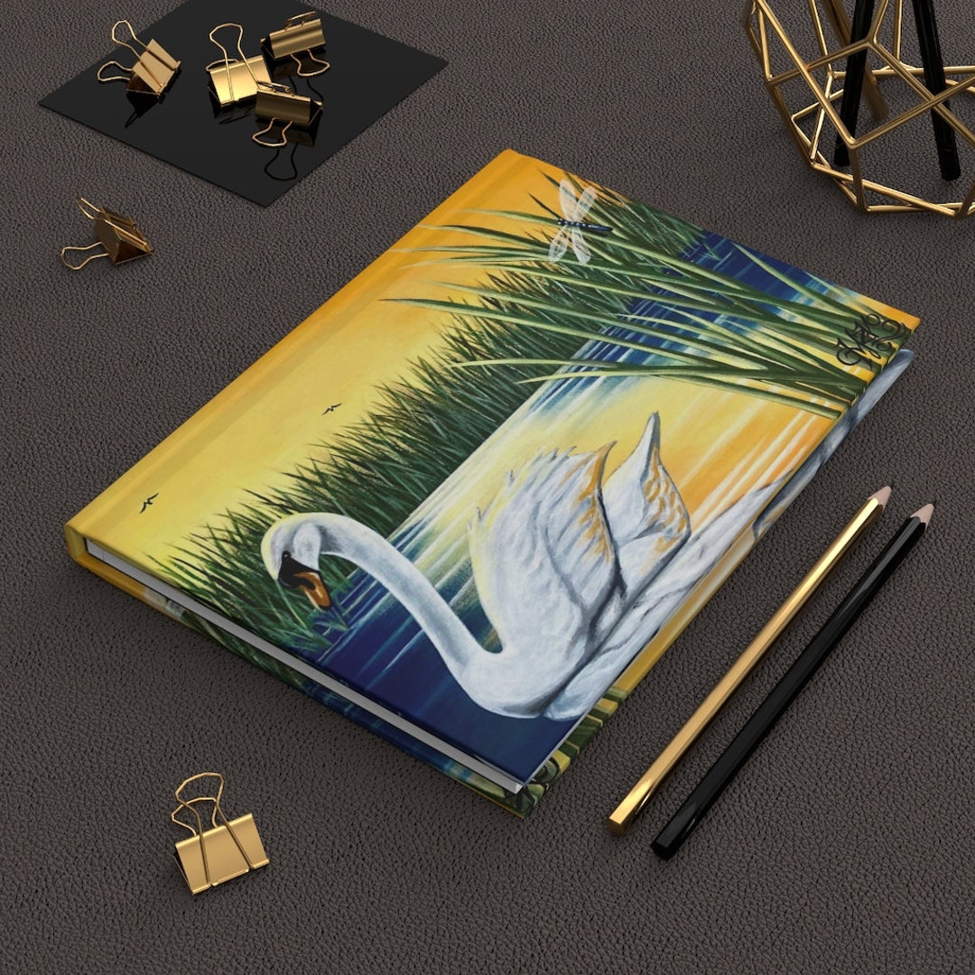 Lined Journal White Swan Journal Notebook, Book Journal, Diary Journal ...