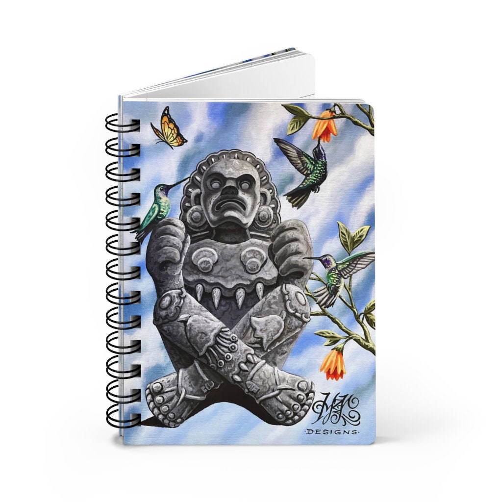 Spiral Notebook Xochipilli Aztec Notebook Journal Diary - Etsy