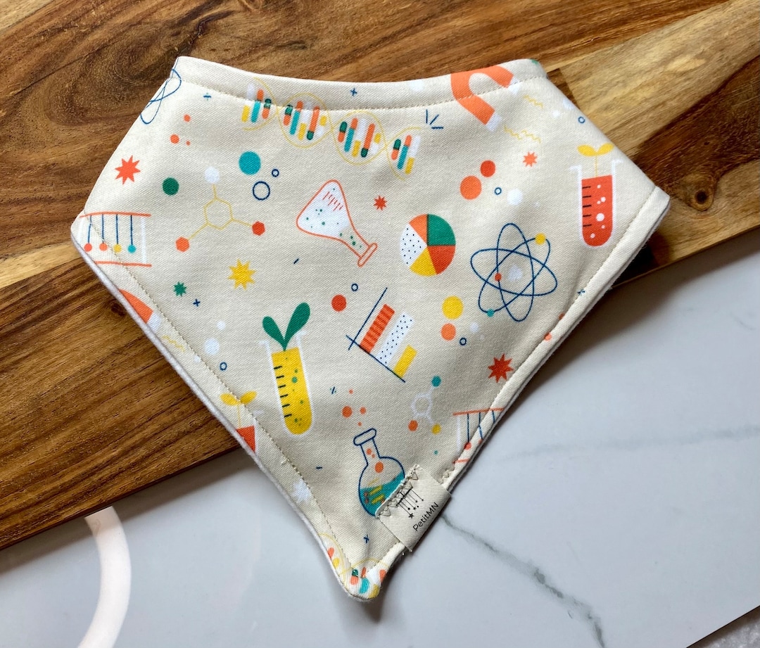 Baby Cotton Bandana Bib | Neutral Science - Etsy
