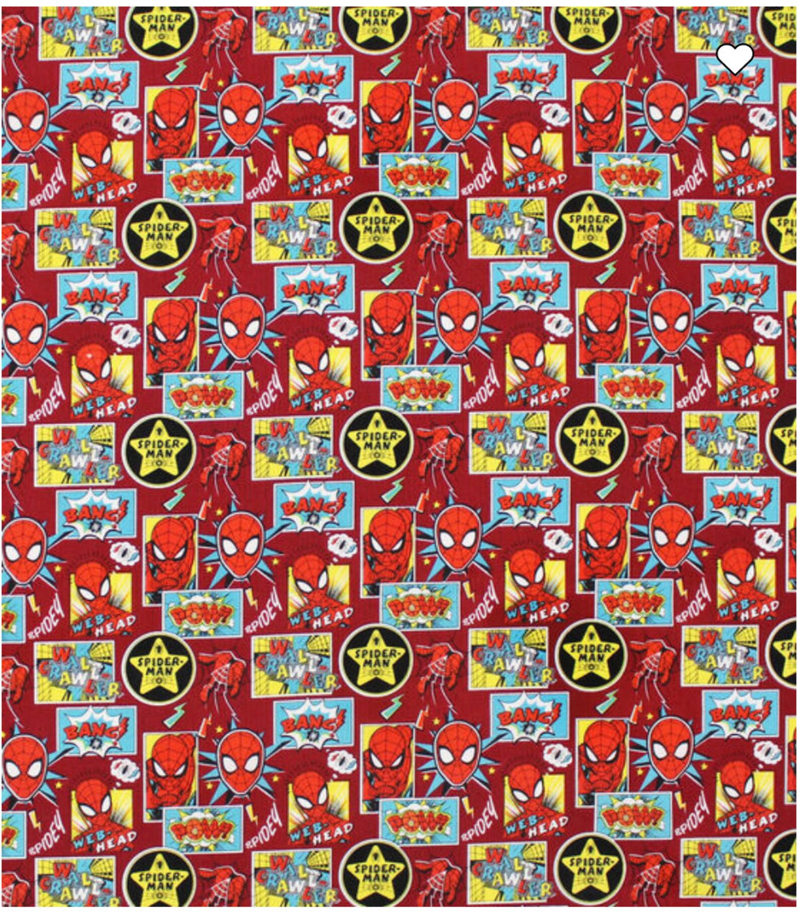 Spiderman Cotton Fabric Outside the Box - Etsy