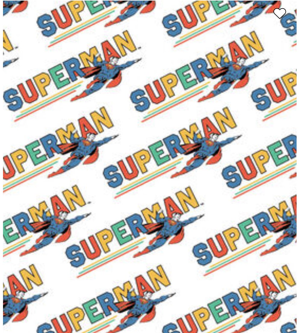 Superman DC Comics Retro Flight Cotton Fabric - Etsy