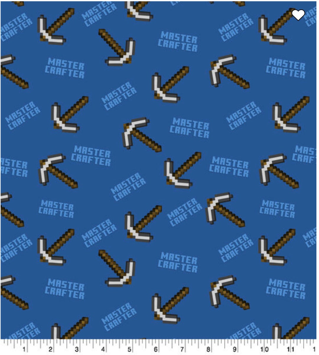 Minecraft Master Crafter Cotton Fabric - Etsy UK