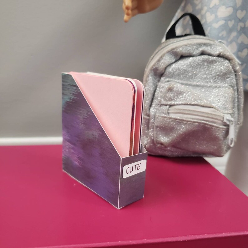 Mini File Folders and Folder Box for 18 Inch Dolls, DIY Cut Template ...
