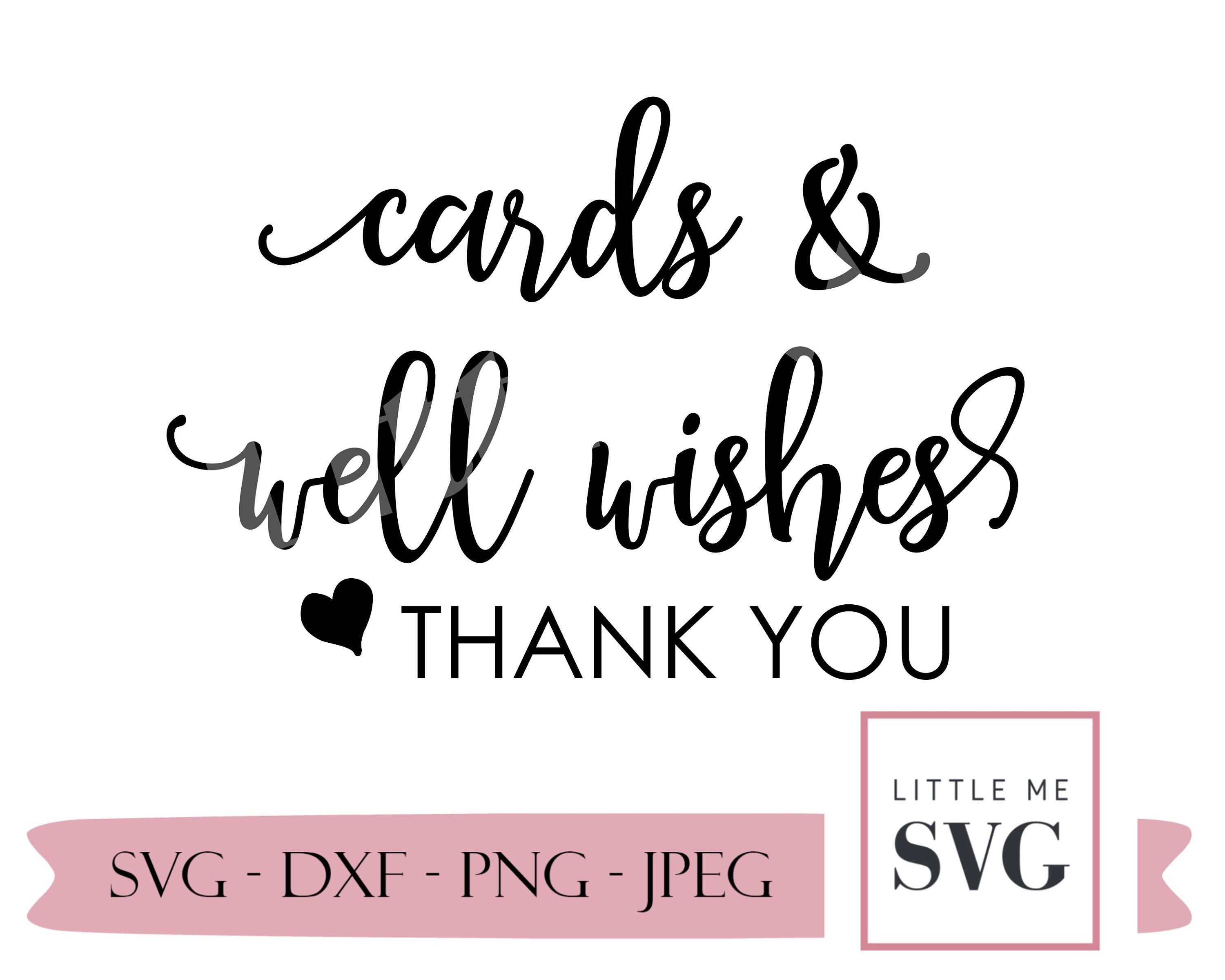 Cards and Well Wishes Svg Wedding Svg Cut Files for Gift - Etsy Australia