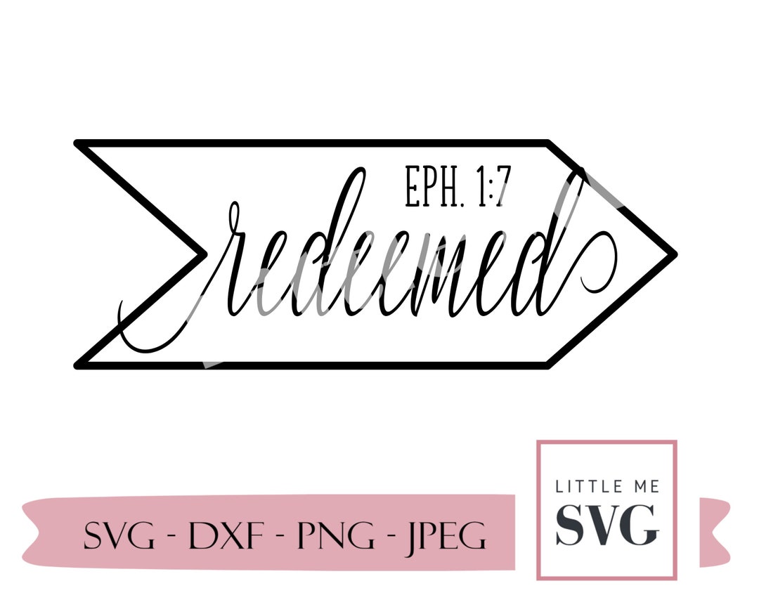 Christian Svg, Redeemed Svg Bible Verse Design, Svg Cut Files for ...